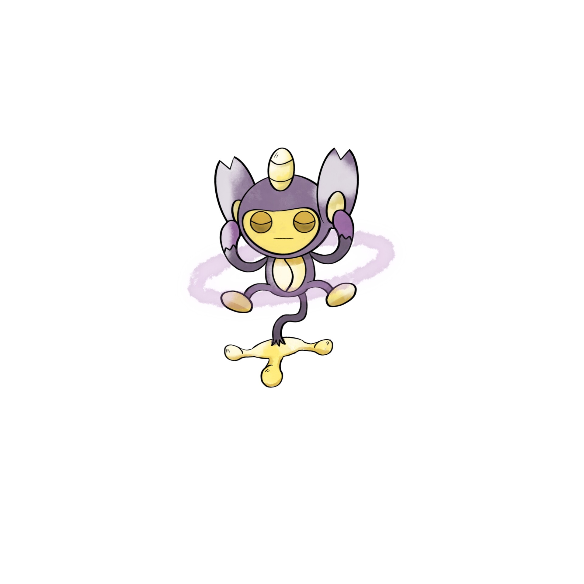 ArtStation - Aipom as a Psychic type (Fan Art)