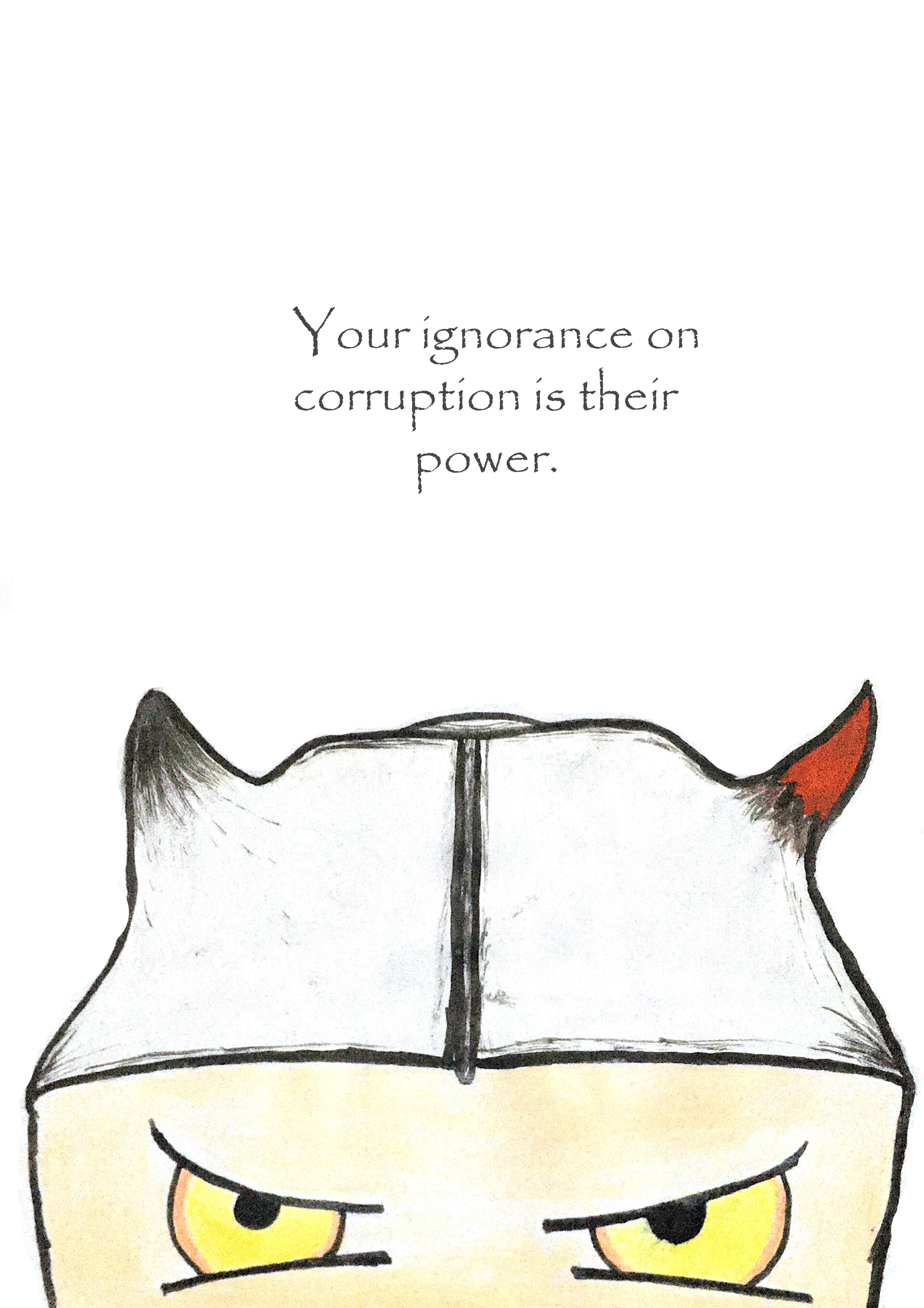 corruption drawing with colour