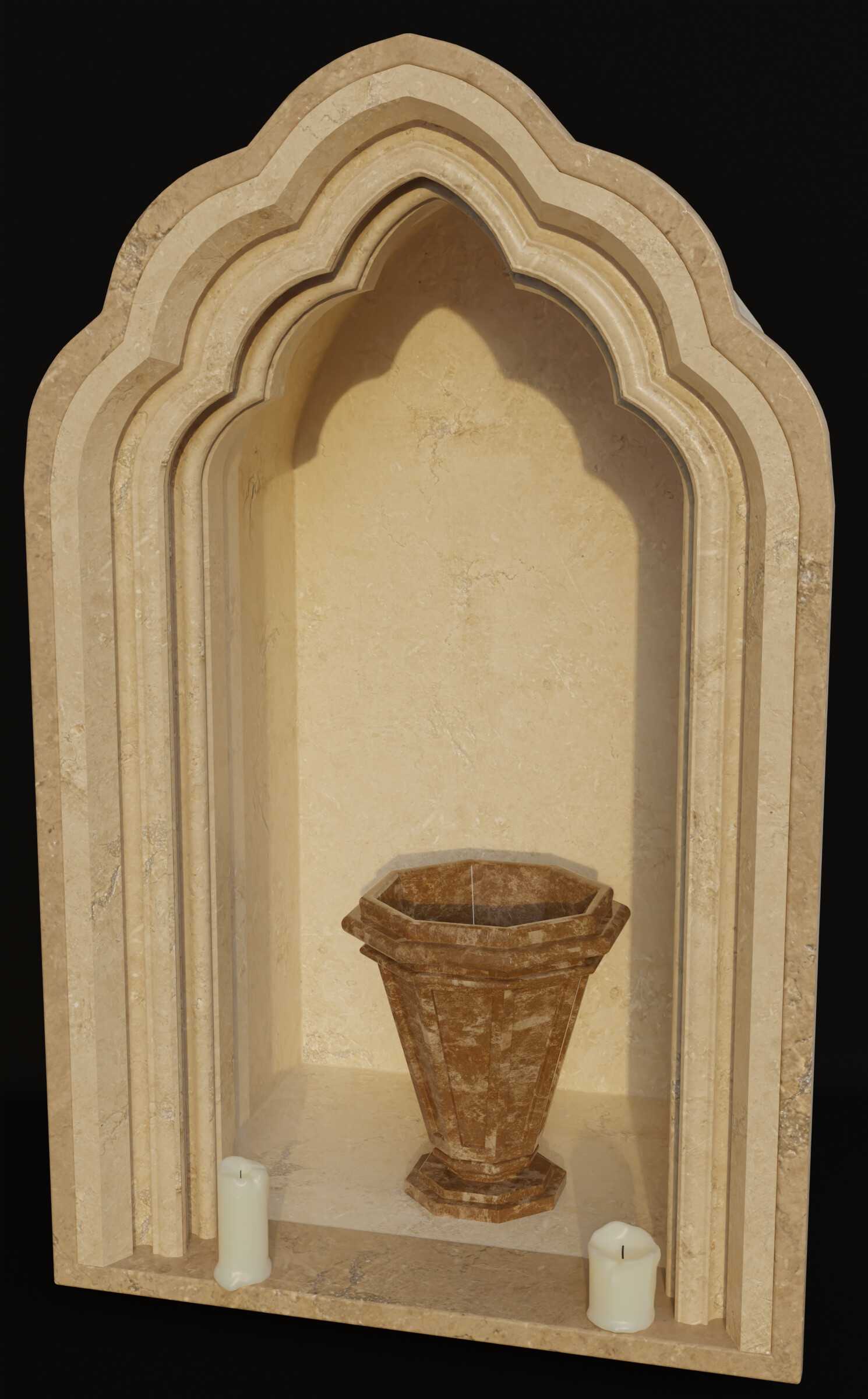 ArtStation - Gothic arched niche