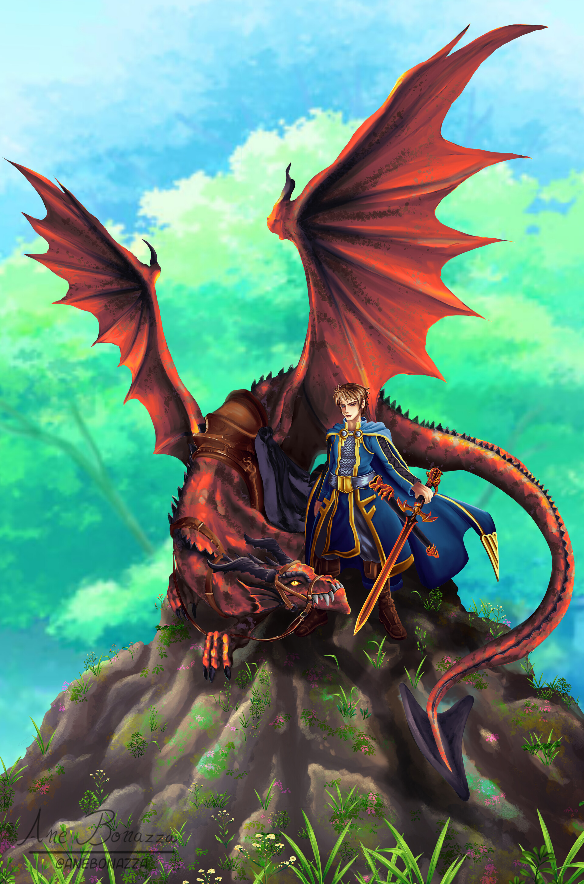 ArtStation - Dragon Rider - commission