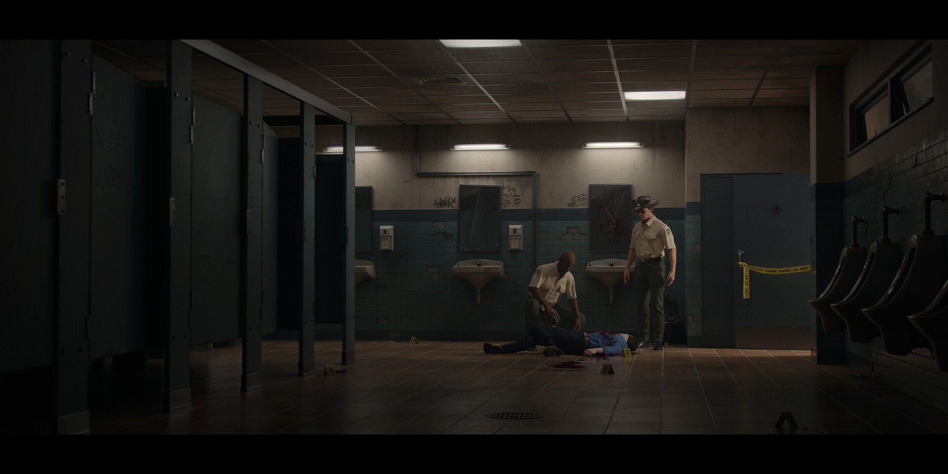 ArtStation - Bathroom Crime Scene