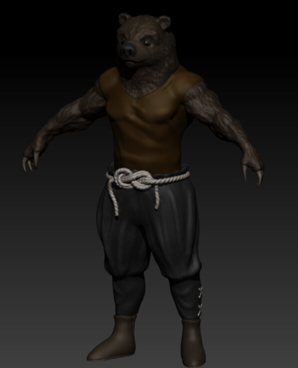 ArtStation - Human fishing bear