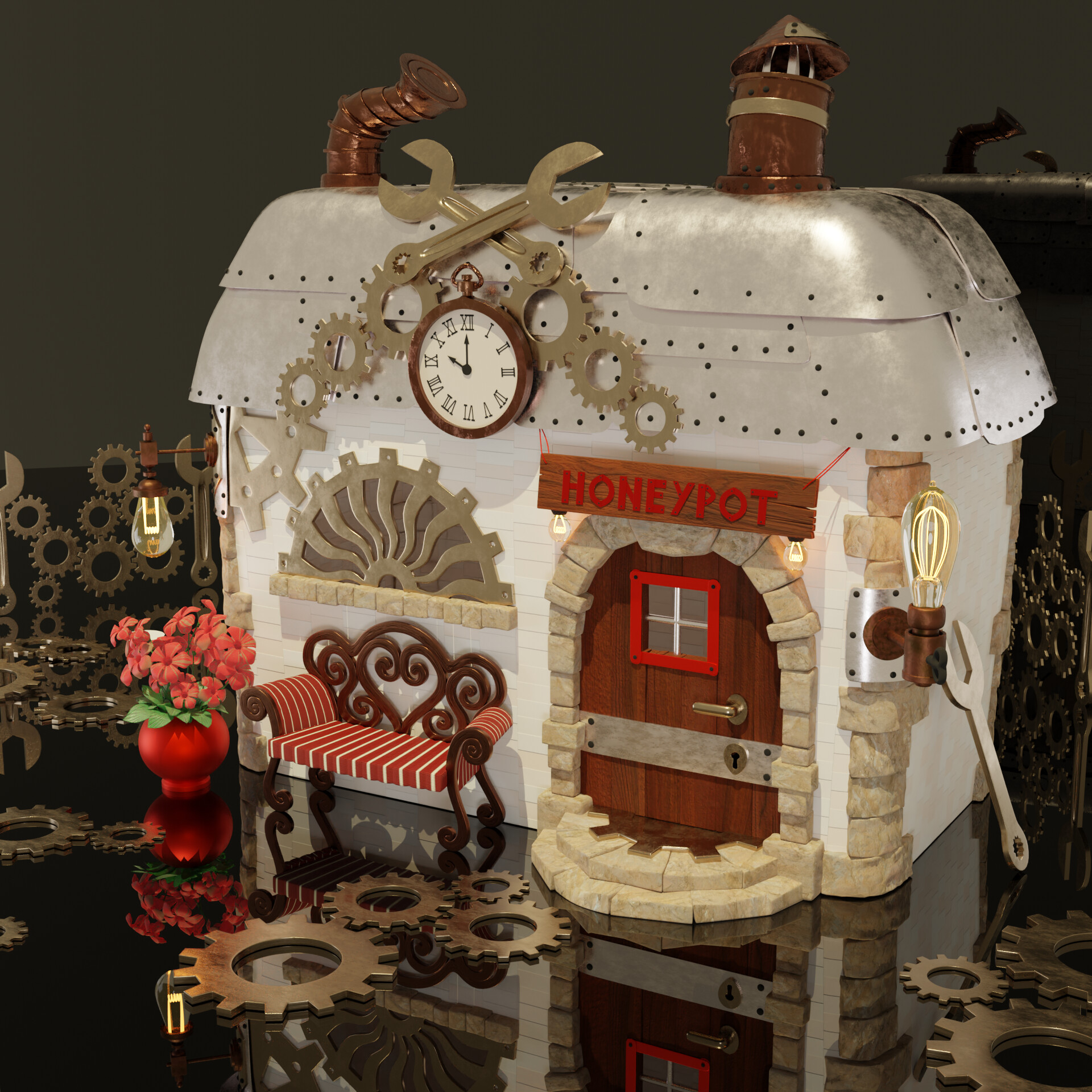 ArtStation - steampunk house