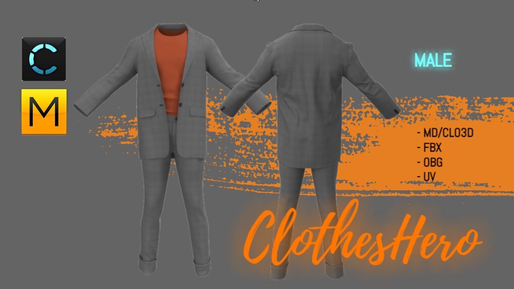 ArtStation - Classic men's suit.