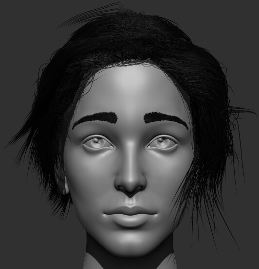 ArtStation - Hair style practicing (Zbrush)