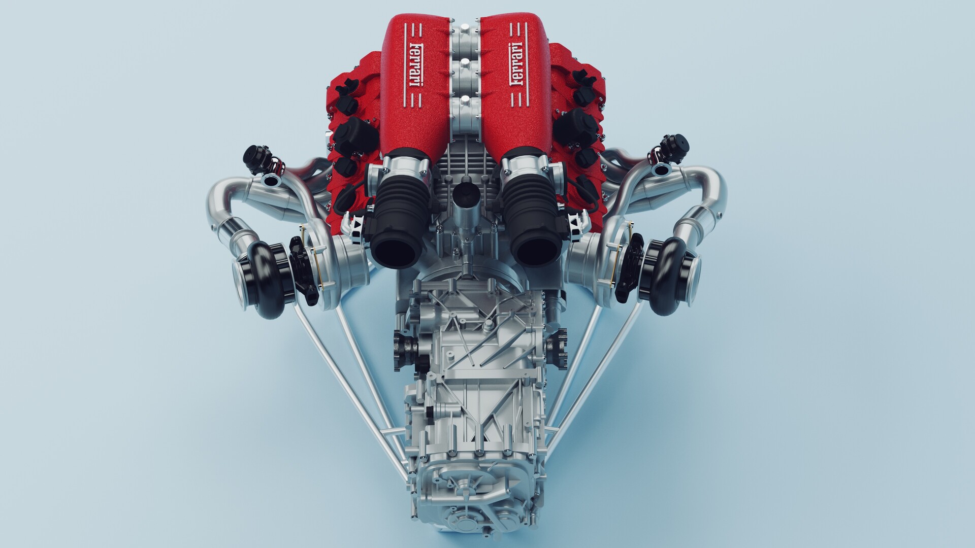 Timthespy - Ferrari 458 Twin Turbo Engine 3D Model