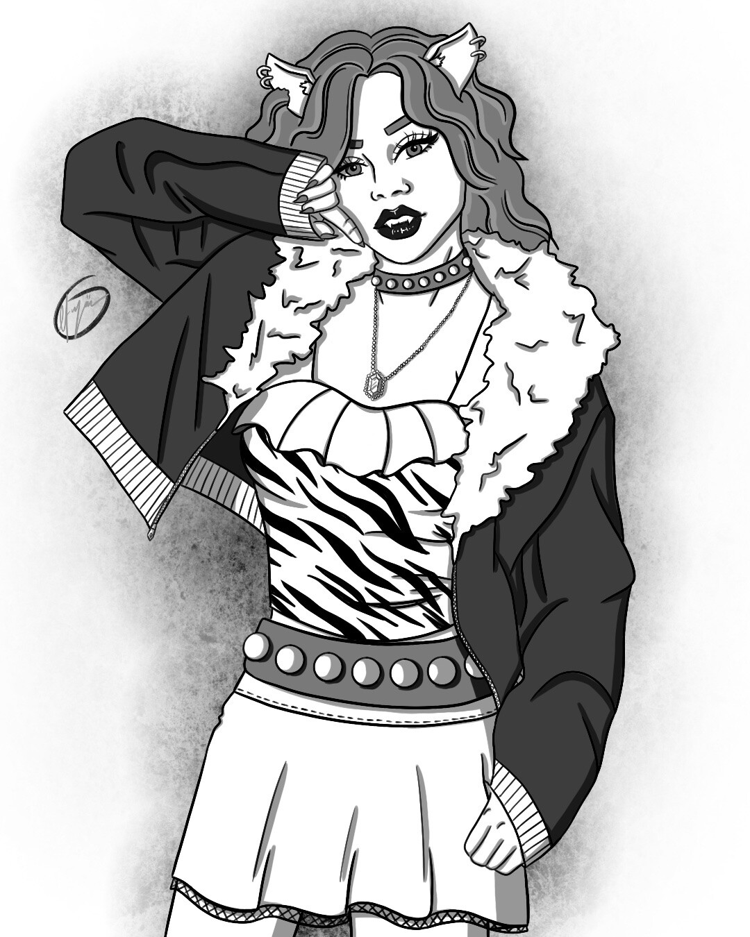 clawdeen wolf coloring pages