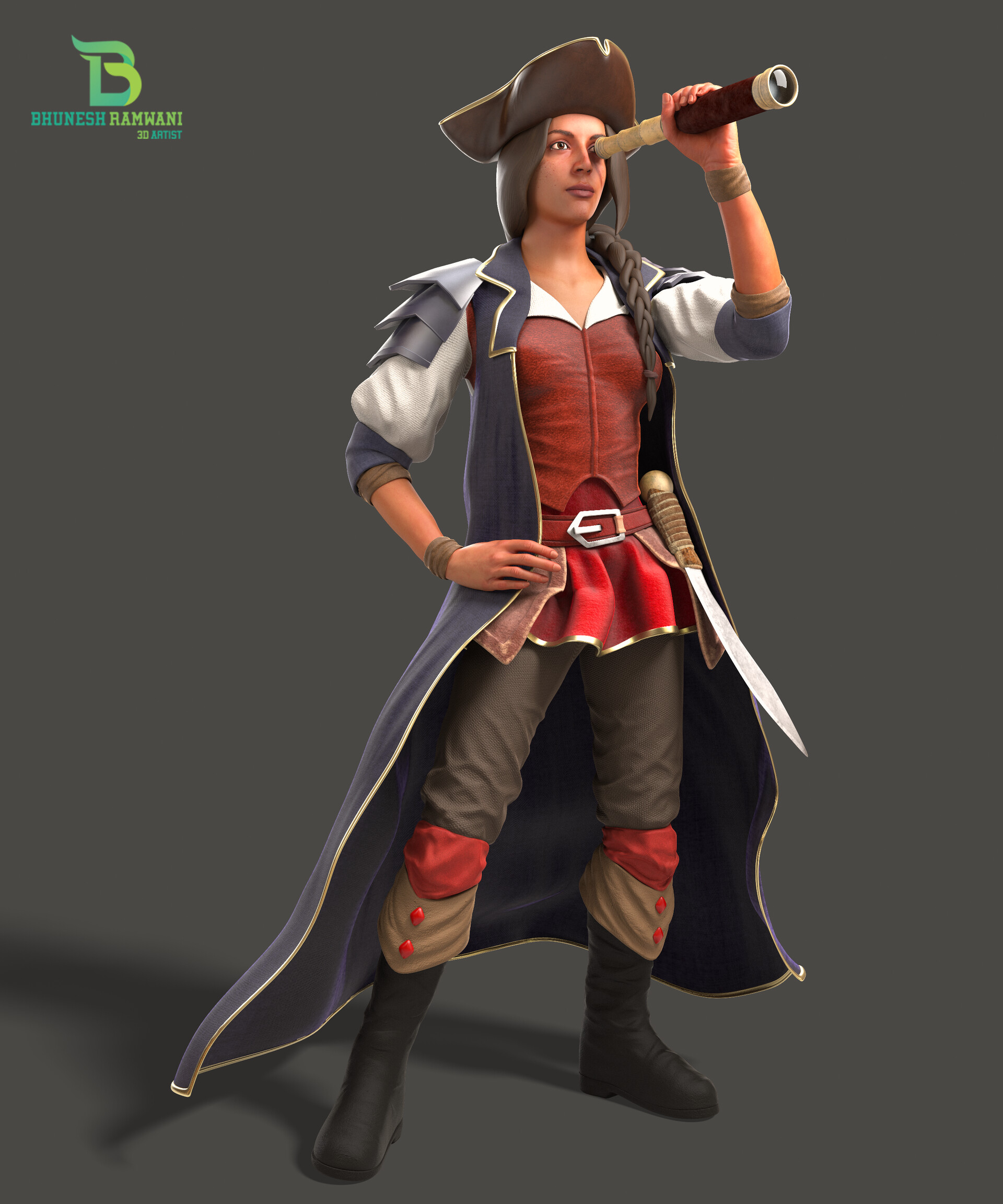 ArtStation - Pirate Girl_3D