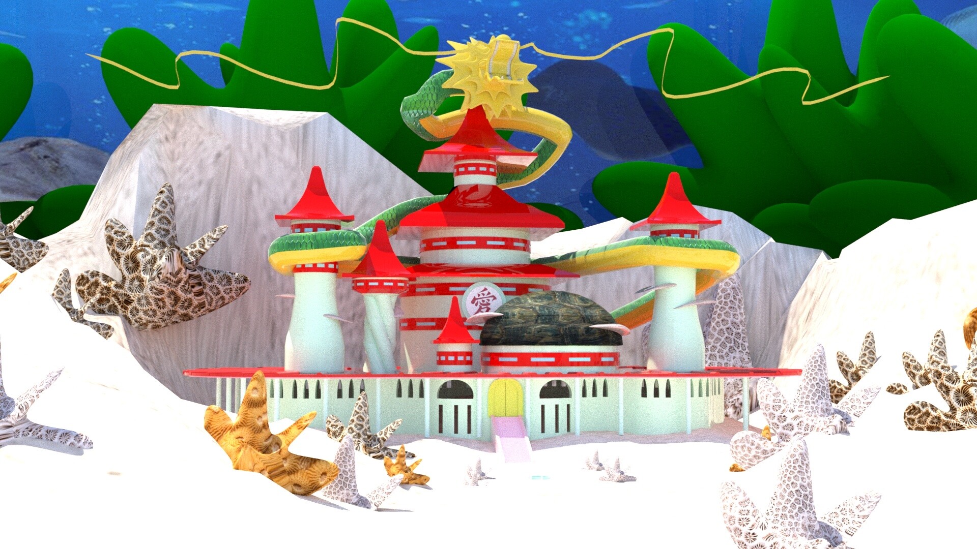 ArtStation - Ryugu Castle, Palace of King Neptune (One Piece) - 05/2022