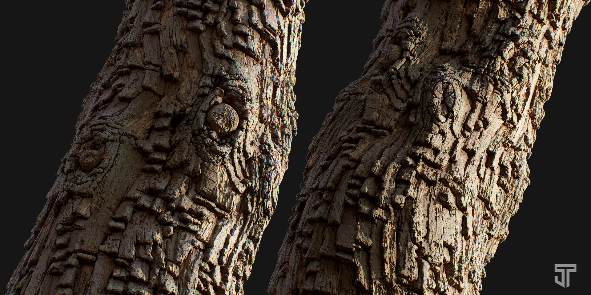 Joe Taylor - Portfolio - Tree Bark Material - GamesArtist Article