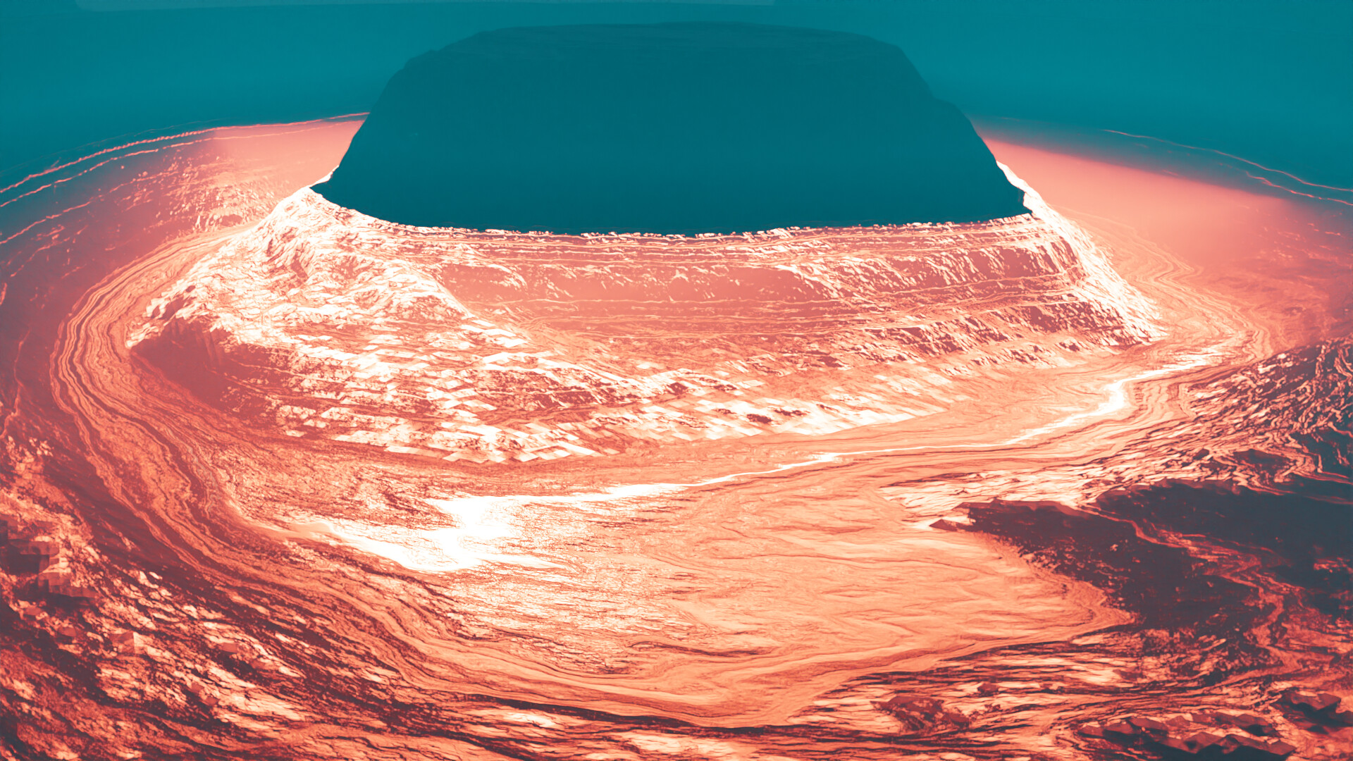 ArtStation - fictional mountain scenery