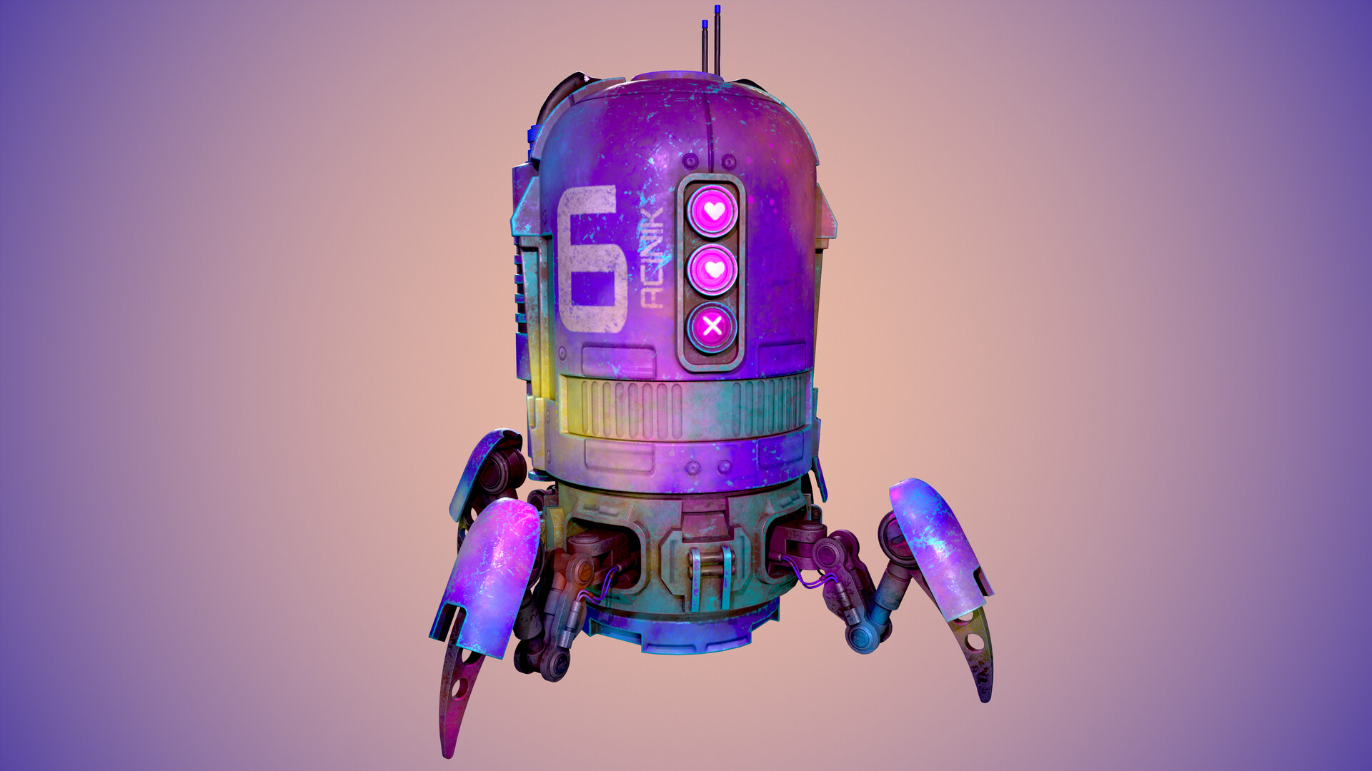 ArtStation - Spider Bot - Texturing