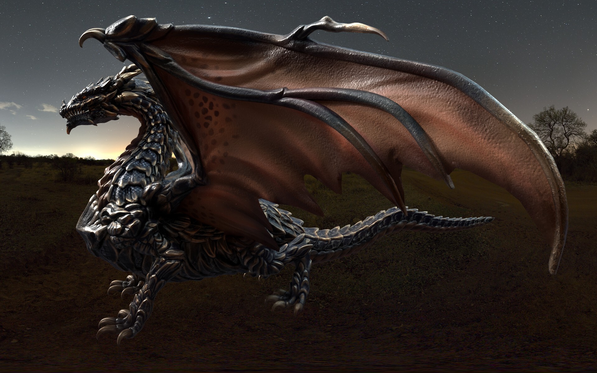 dragon body side view
