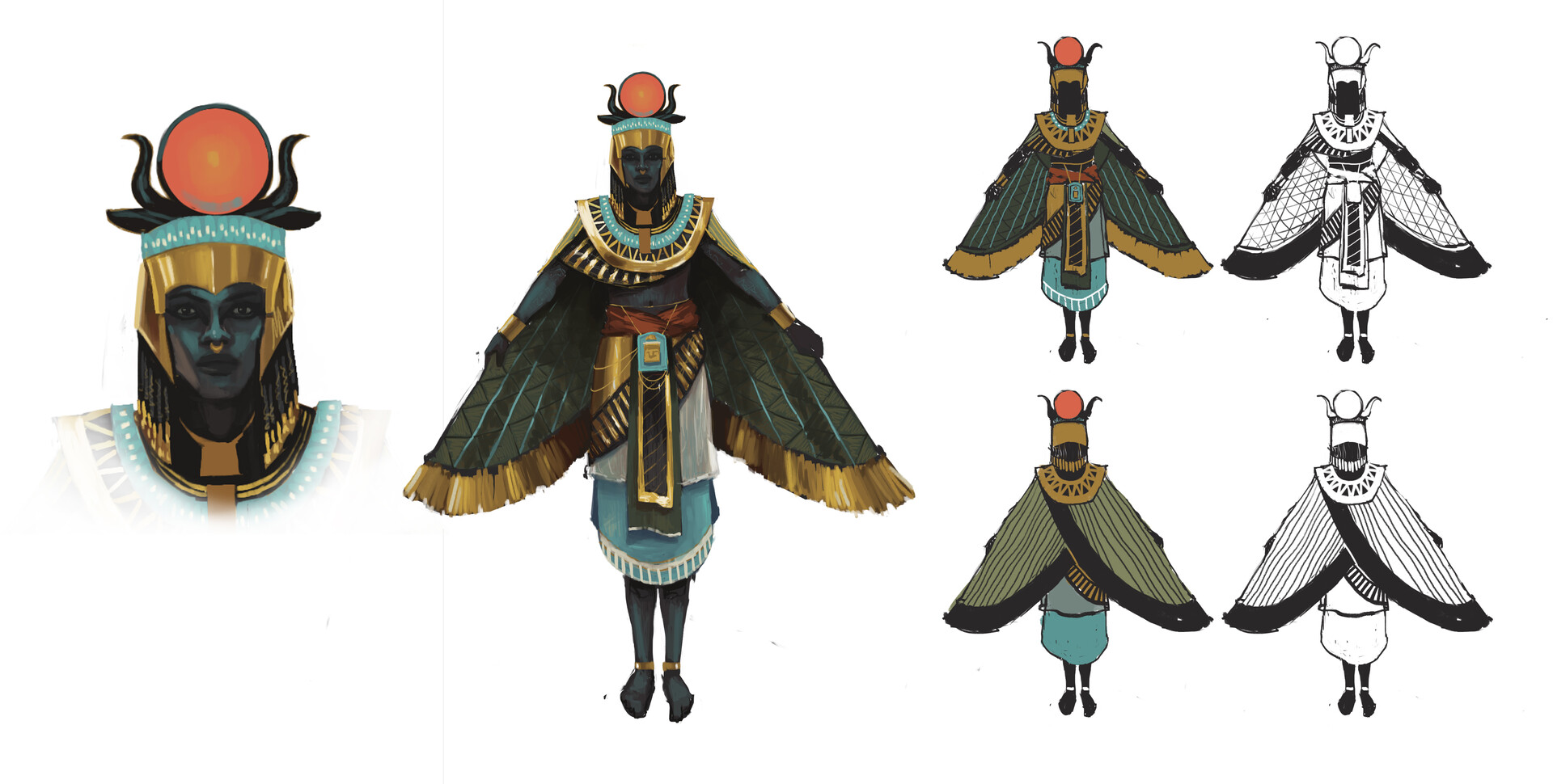 ArtStation - Hathor - character breakdown