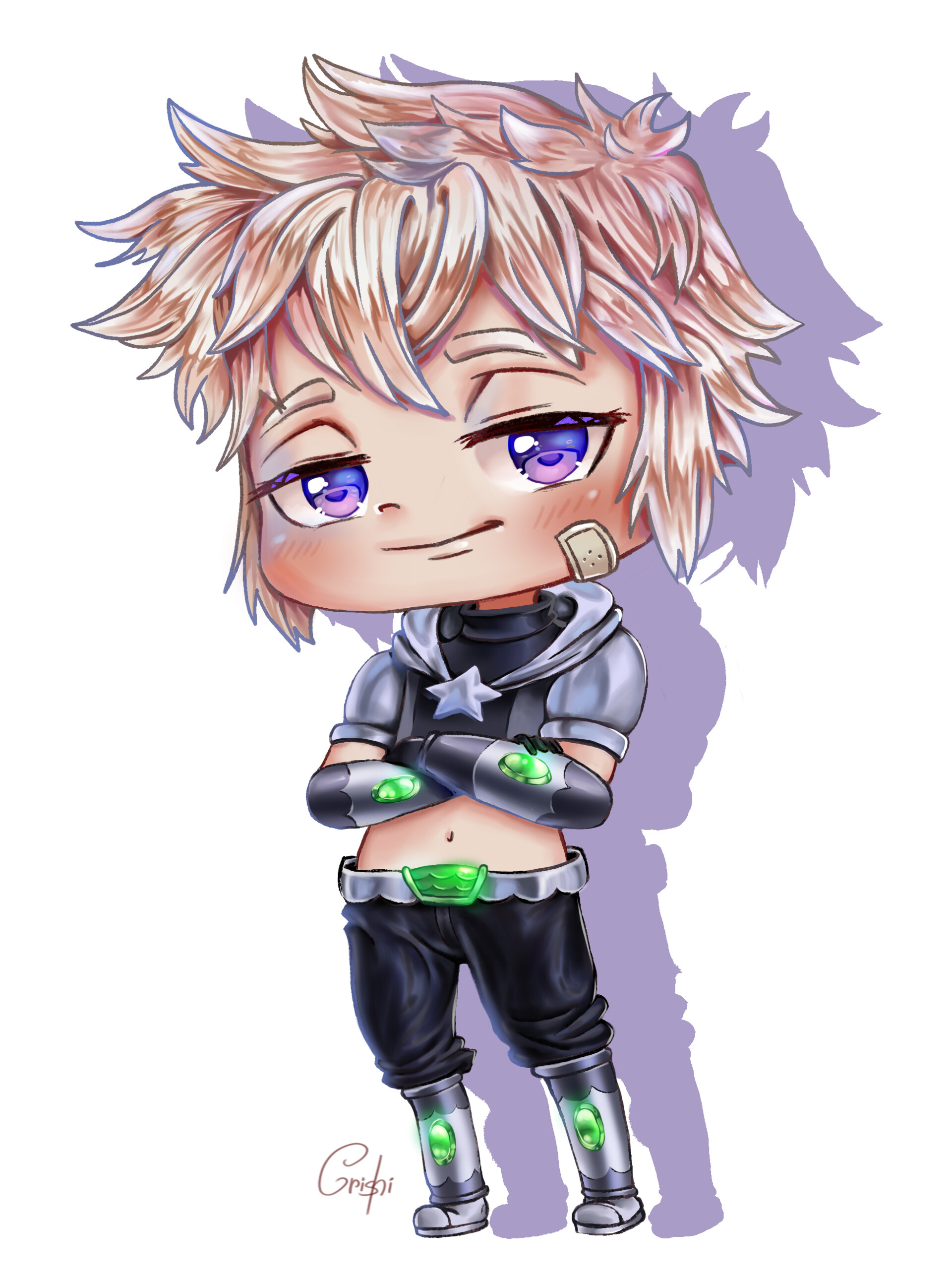 ArtStation - Blonde guy chibi commission