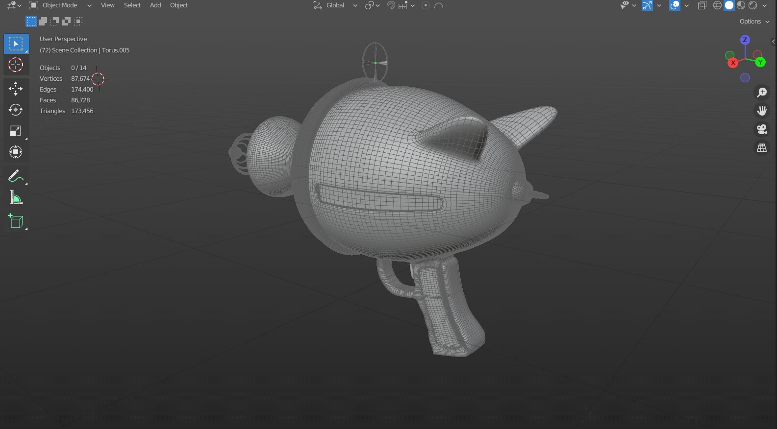 Muhammad Prasetyo Hendrawan - Retro Futuristic Pistol