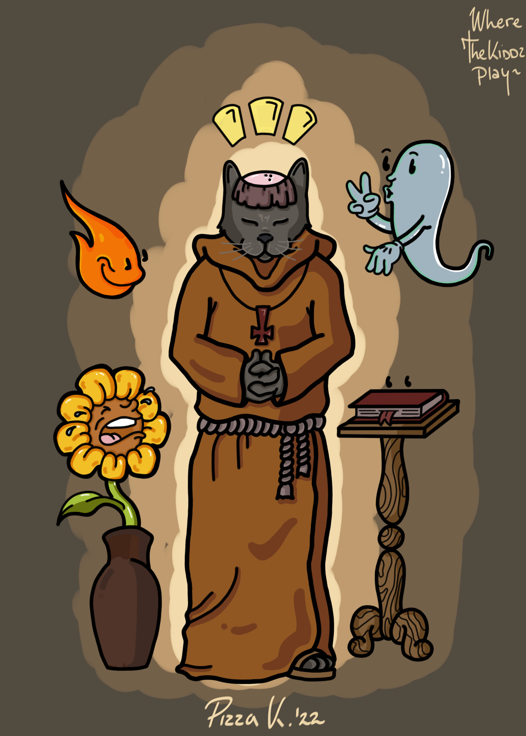 ArtStation - Monk Cat