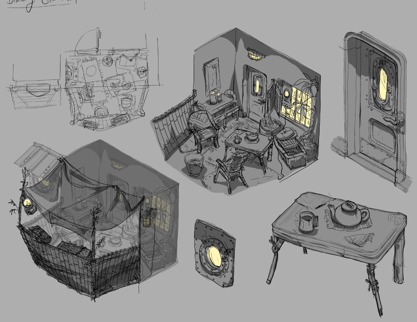 ArtStation - Balcony Environment Design with Callouts