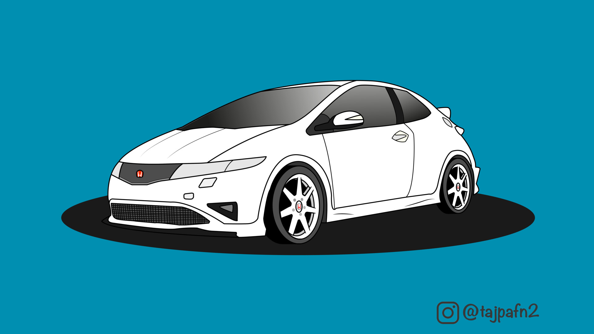 how to draw honda car
