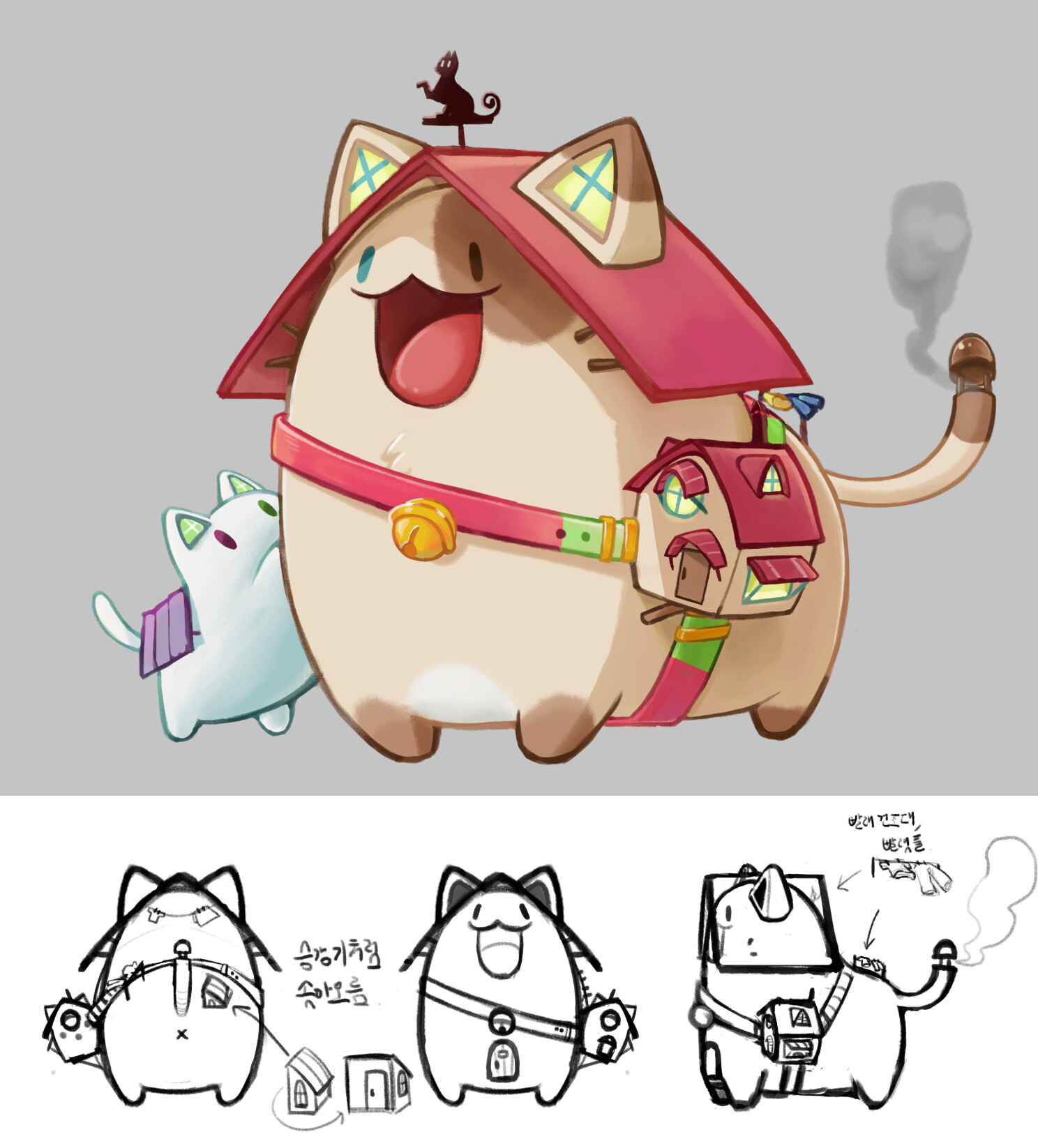 ArtStation - [2D] Cat town