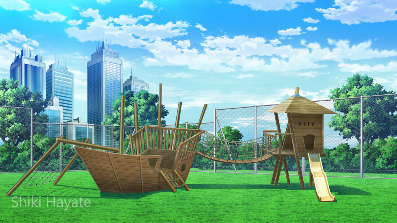 playground background anime