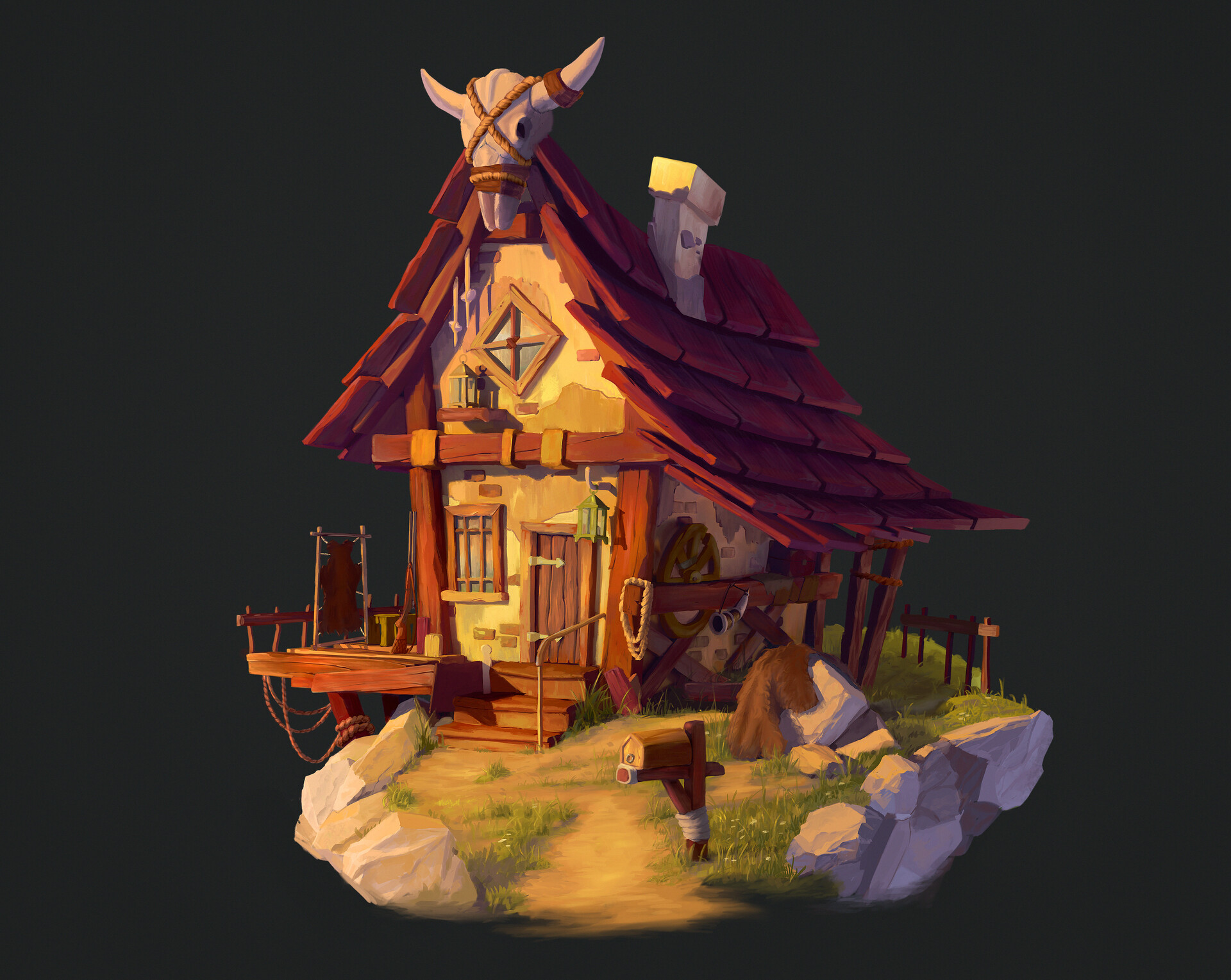ArtStation - Stylized Hunter's Hut