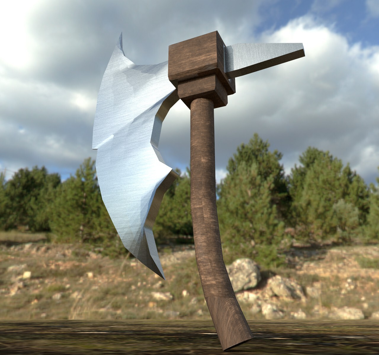 ArtStation - Steel Axe Lowpoly