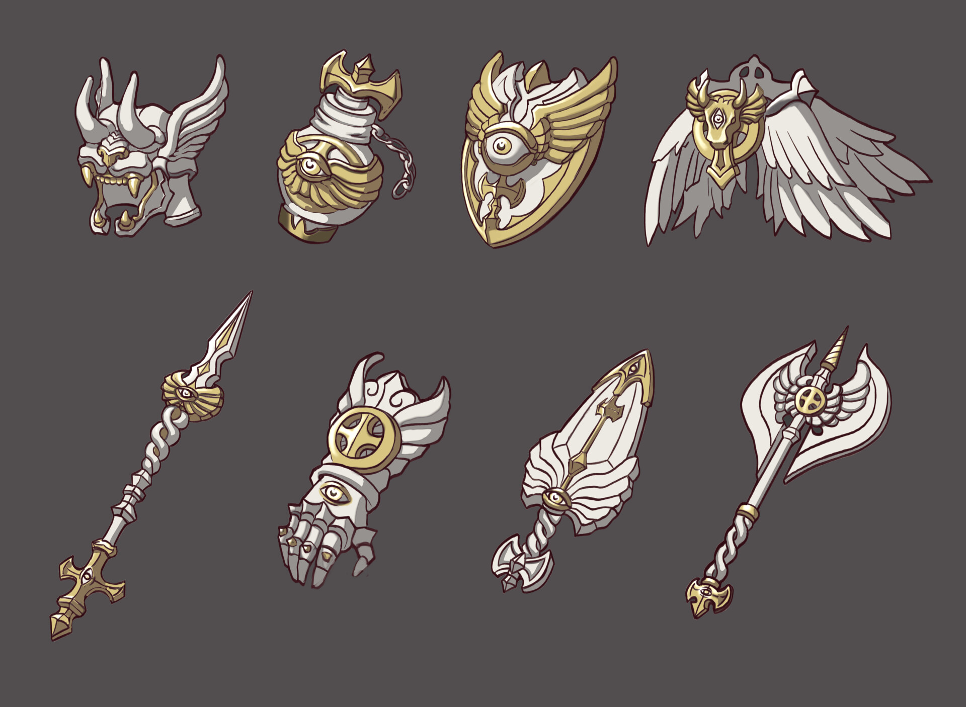 ArtStation - Paladin set sketch