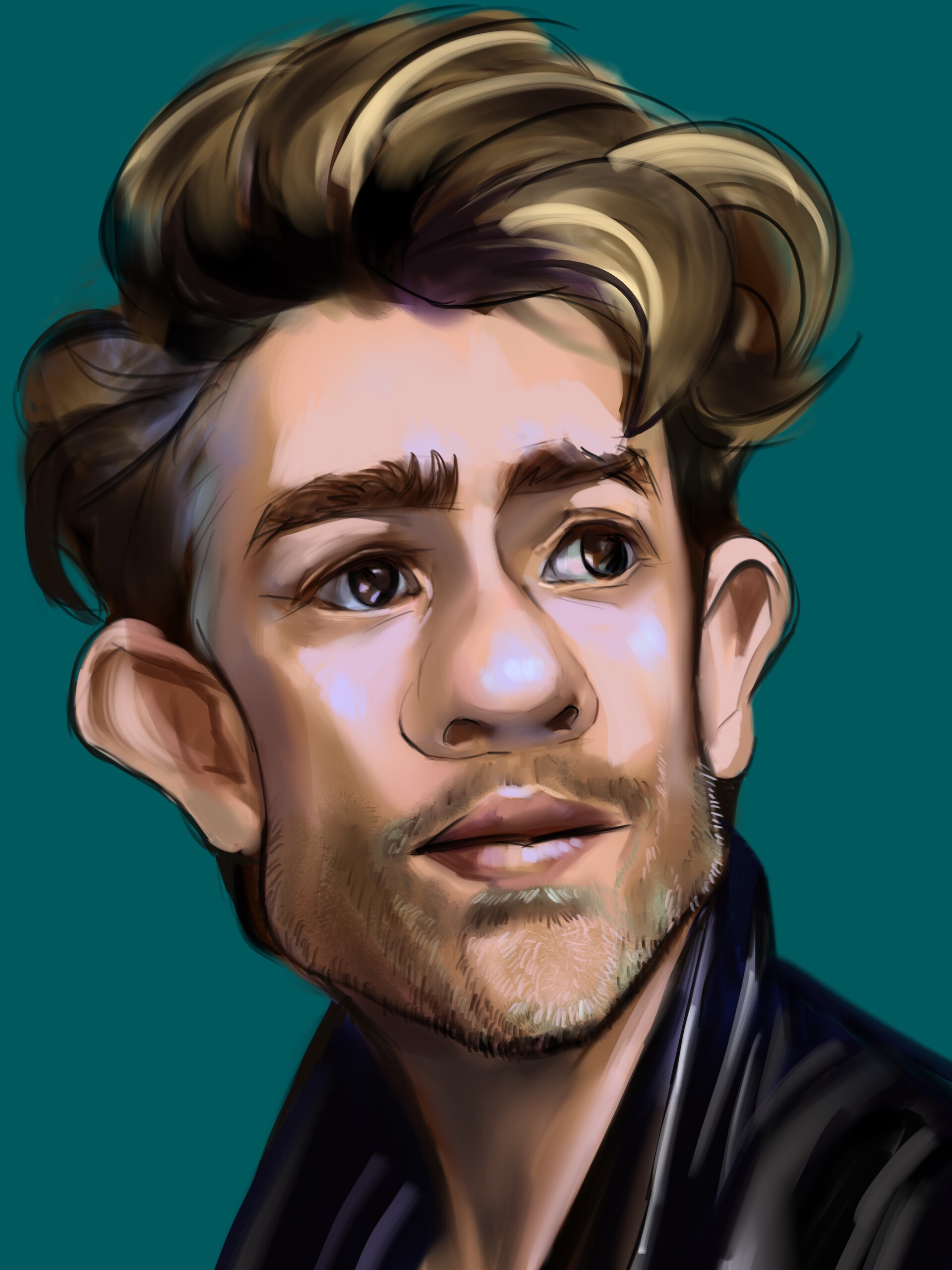 ArtStation - Try exaggerated style portrait painting...