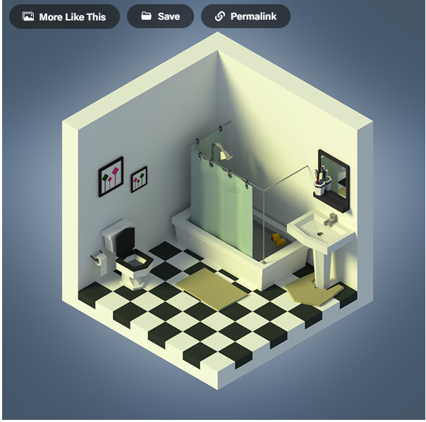 ArtStation - 3D Bathroom Isometric/concept artwork