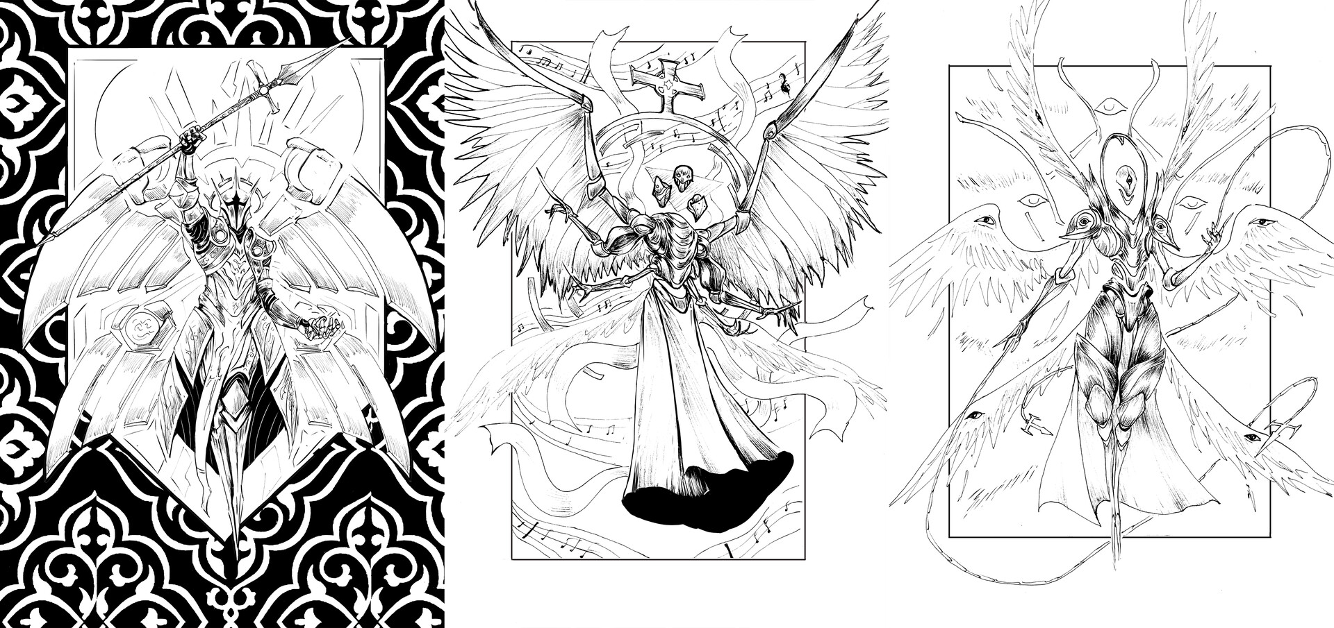 ArtStation - Angel traditional ink