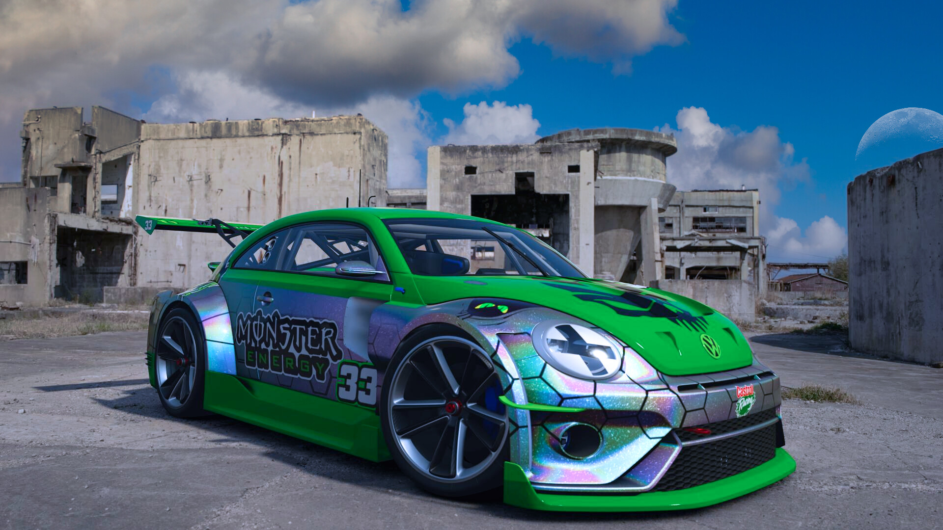 ArtStation - My New VW Bug Monster Racing Livery Concept Design