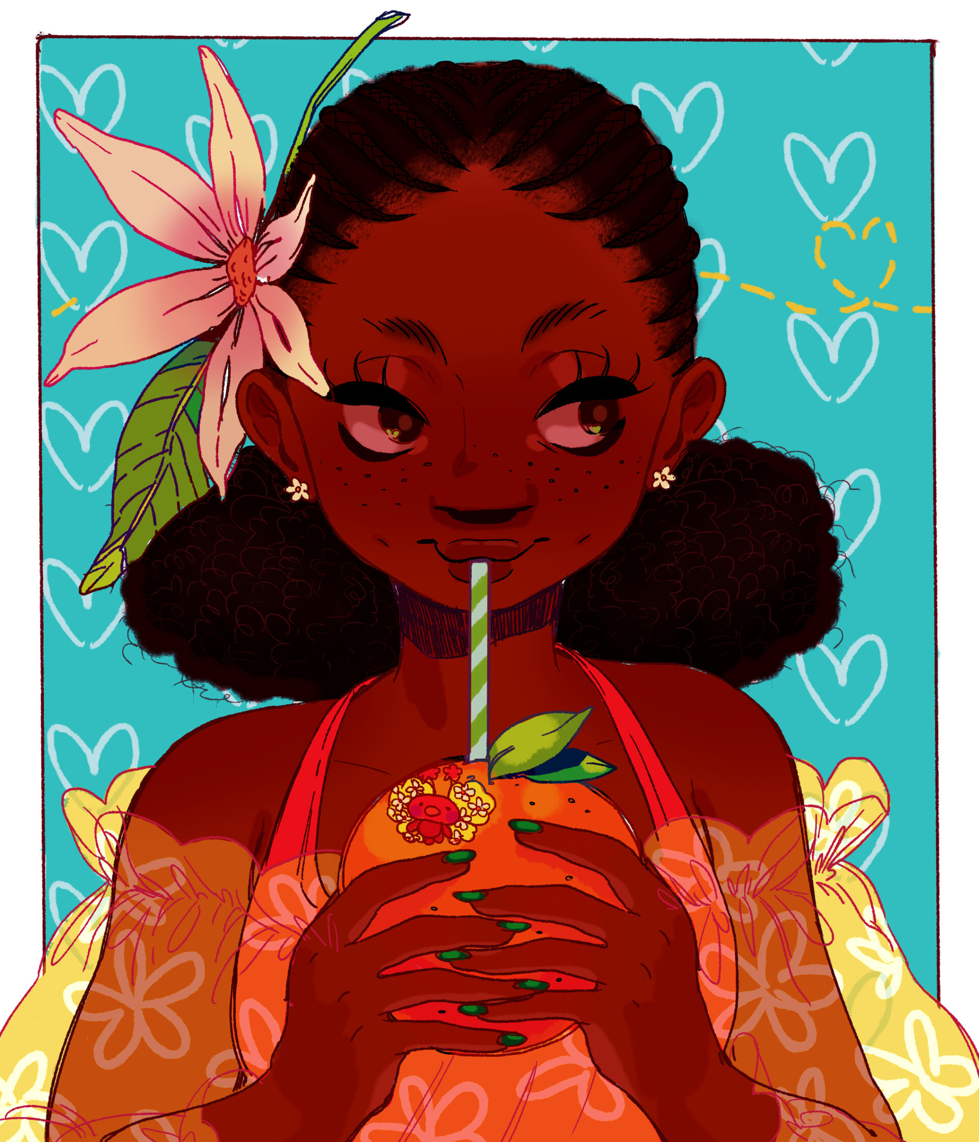 how to draw orange blossom from strawberry shortcake