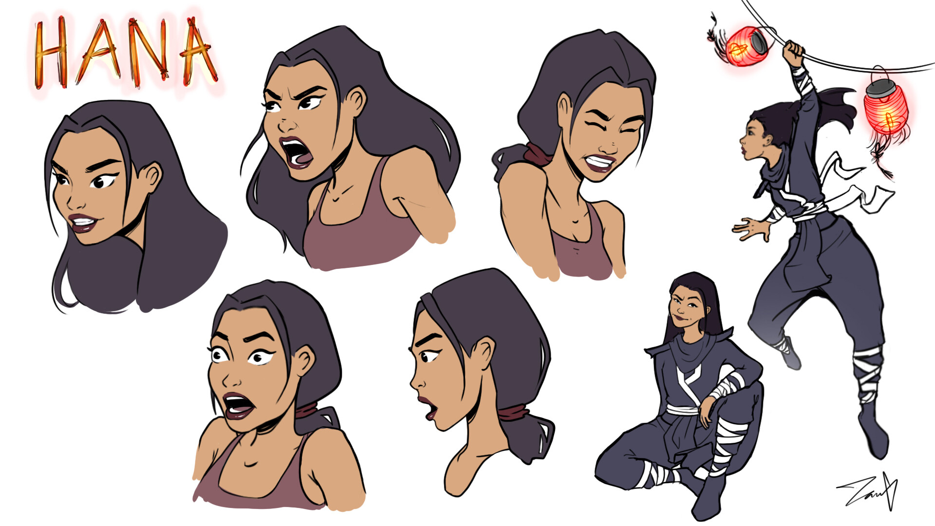 ArtStation - Hana Character Sheet