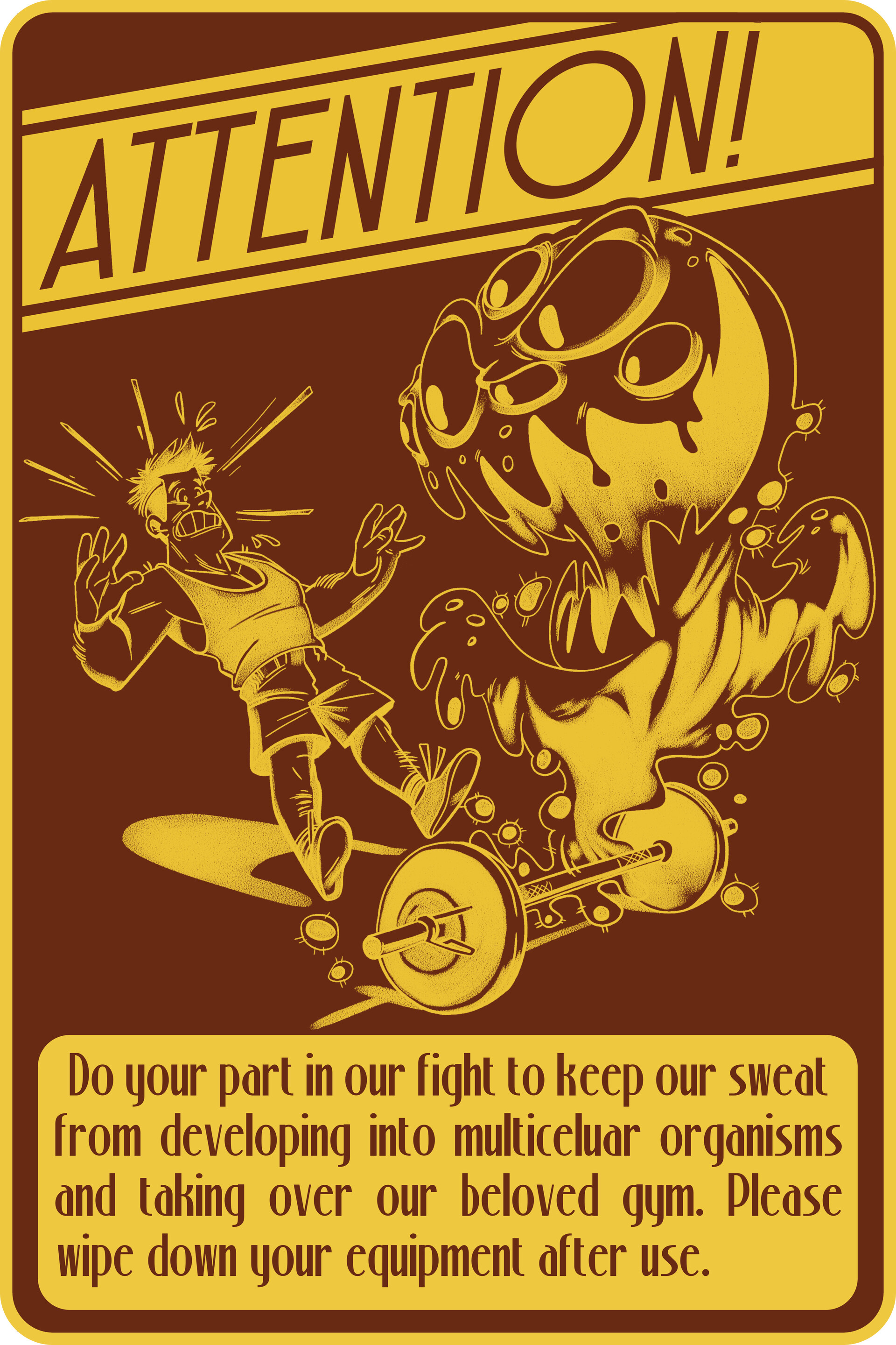 ArtStation - 50s Gym PSA sign