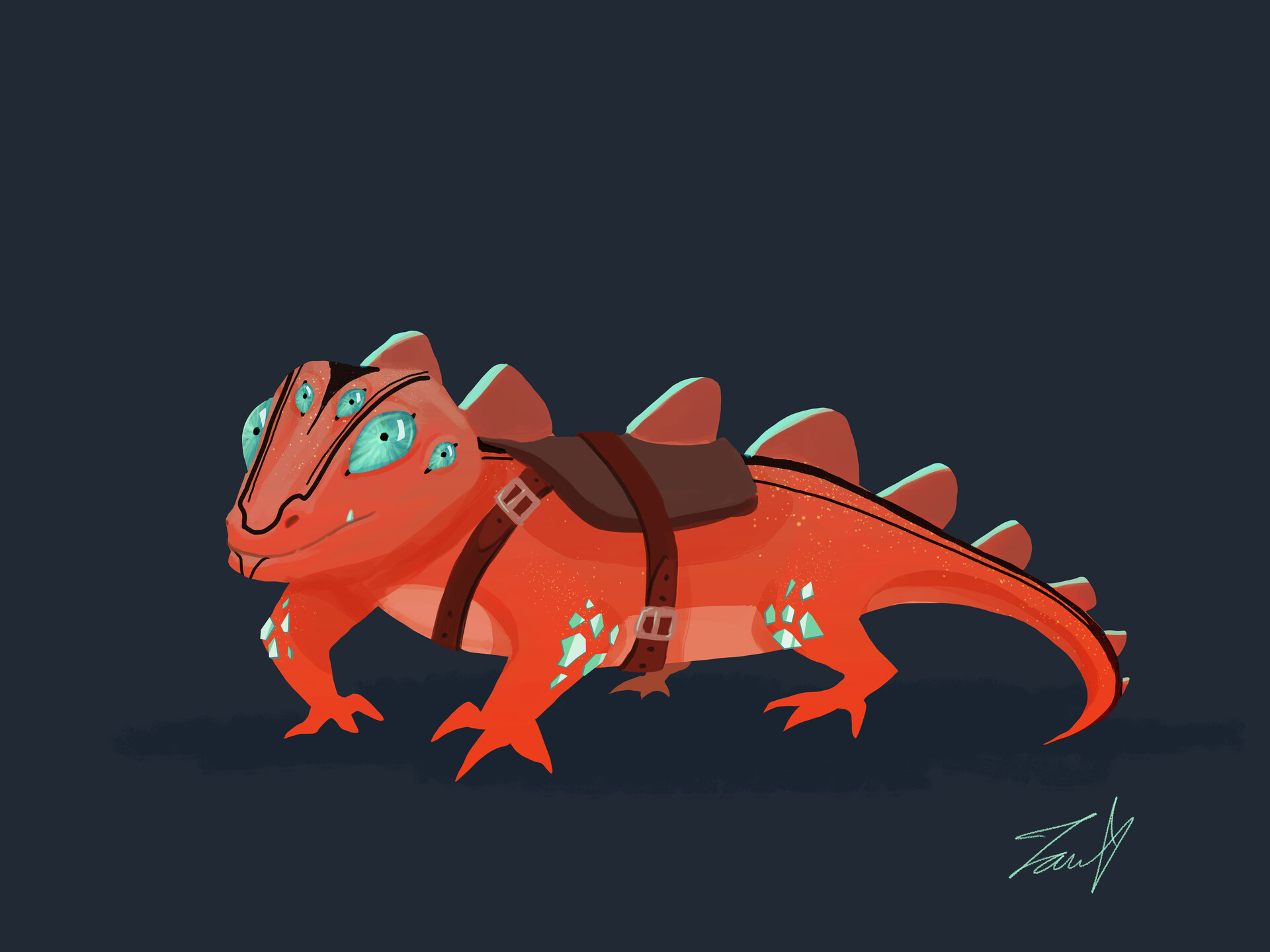 ArtStation - Gemstone Lizard Creature