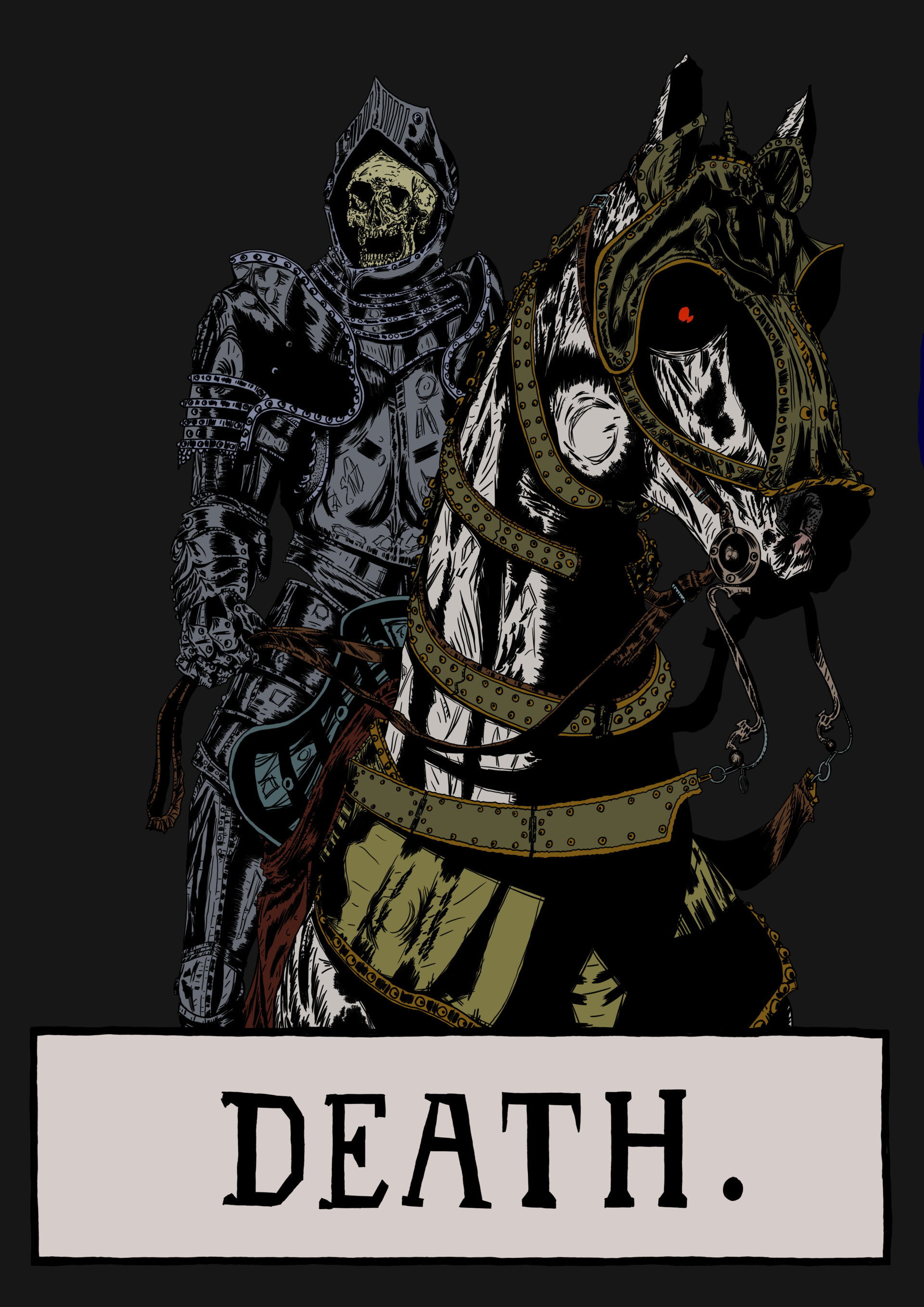 Tyler Gould - Armored Horse - Death Tarot Card