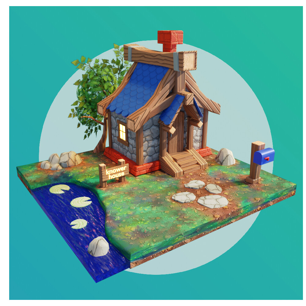 ArtStation - My First project - house in Blender