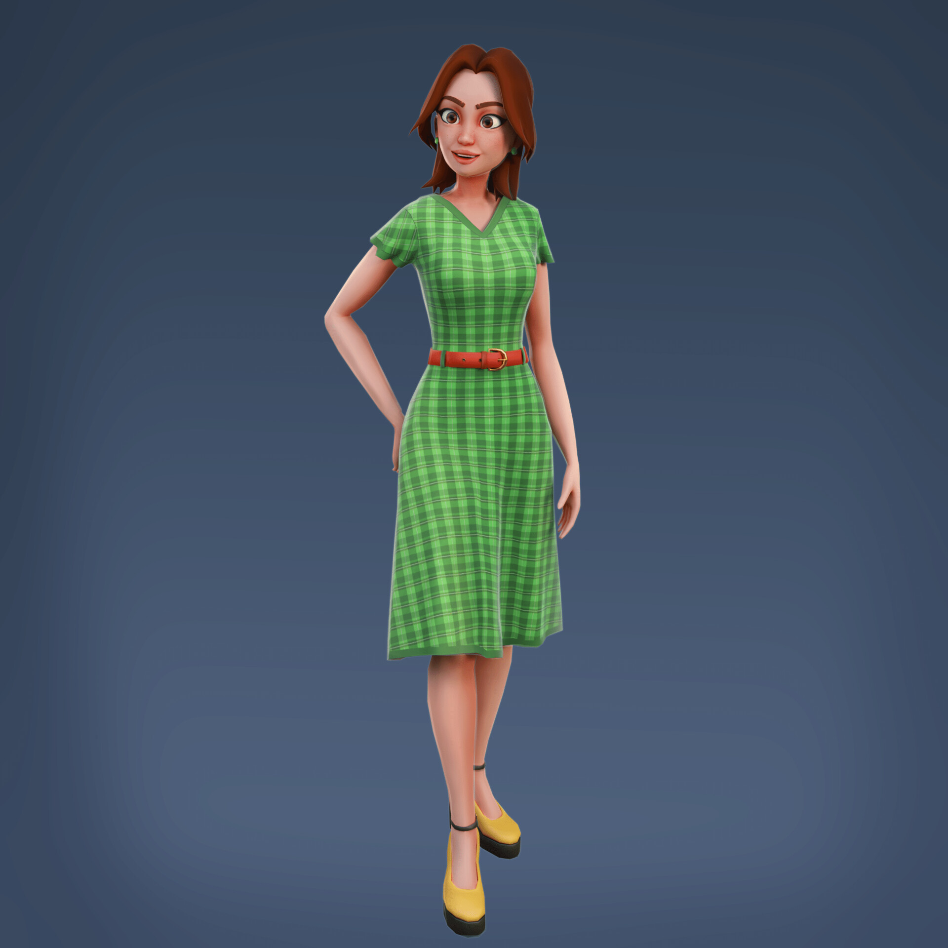 ArtStation - Stylized low poly model ''Amy''