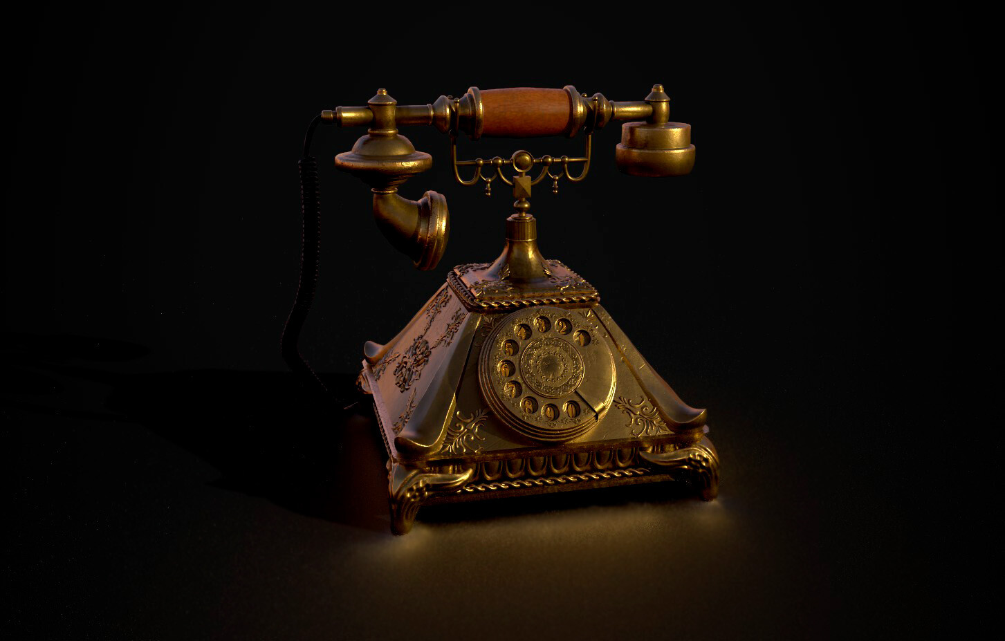 ArtStation - Vintage Old Phone