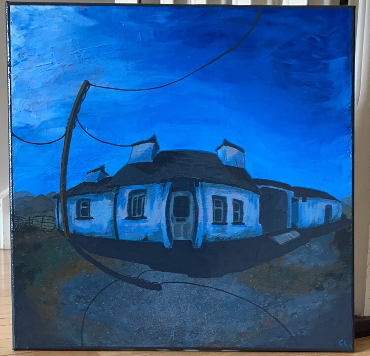 ArtStation - house from reference, fish eye perspective