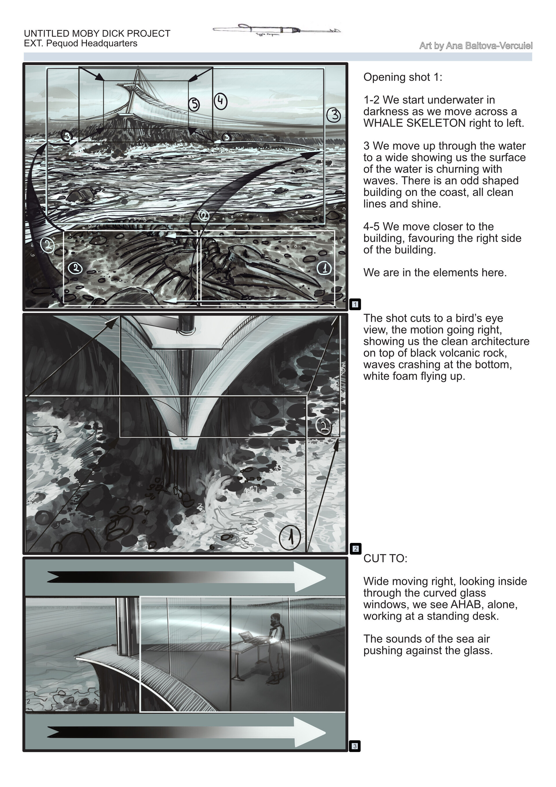 ArtStation - Modern Moby Dick Adaptation Storyboard