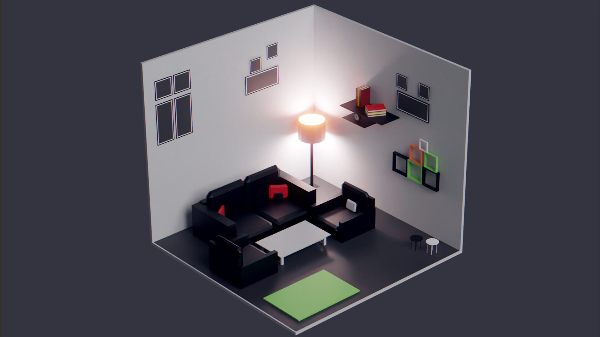 ArtStation - Low Poly room