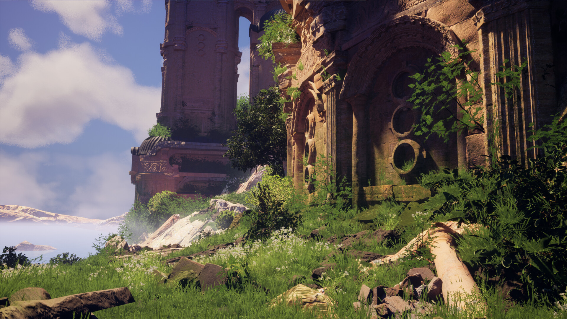 Nioma van der Steen - Stroll along the grassy cliffs (UE5 WIP)