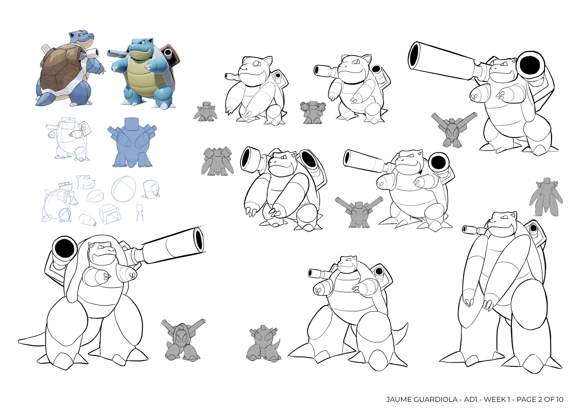ArtStation - Blastoise Design Exploration