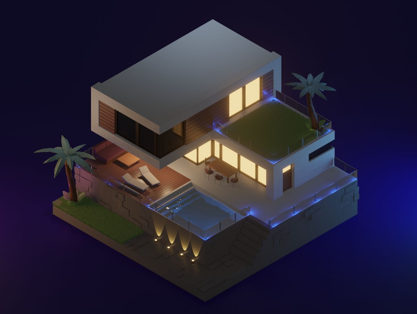 Maciej Janik - Low poly diorama