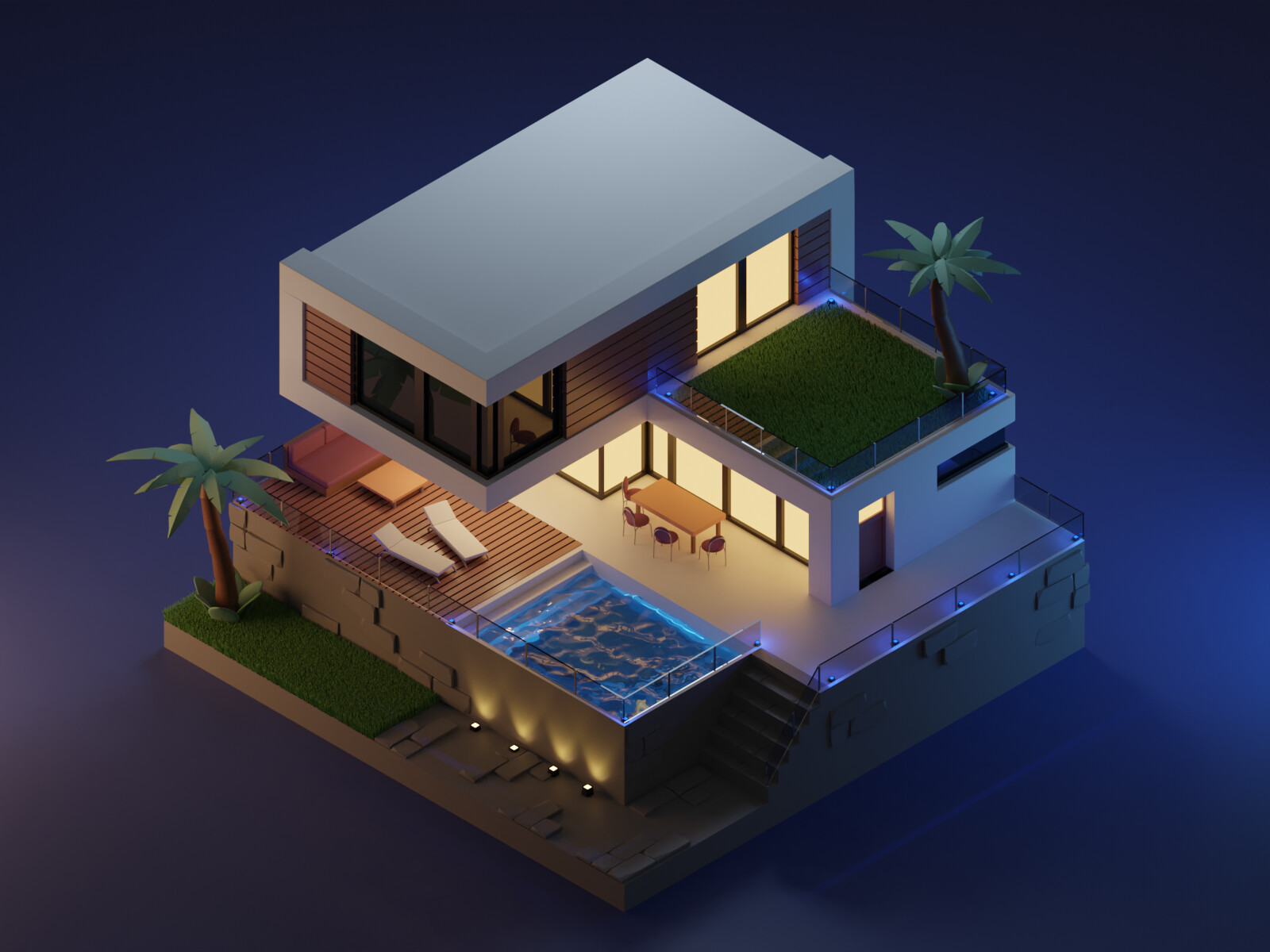 ArtStation - Low poly diorama