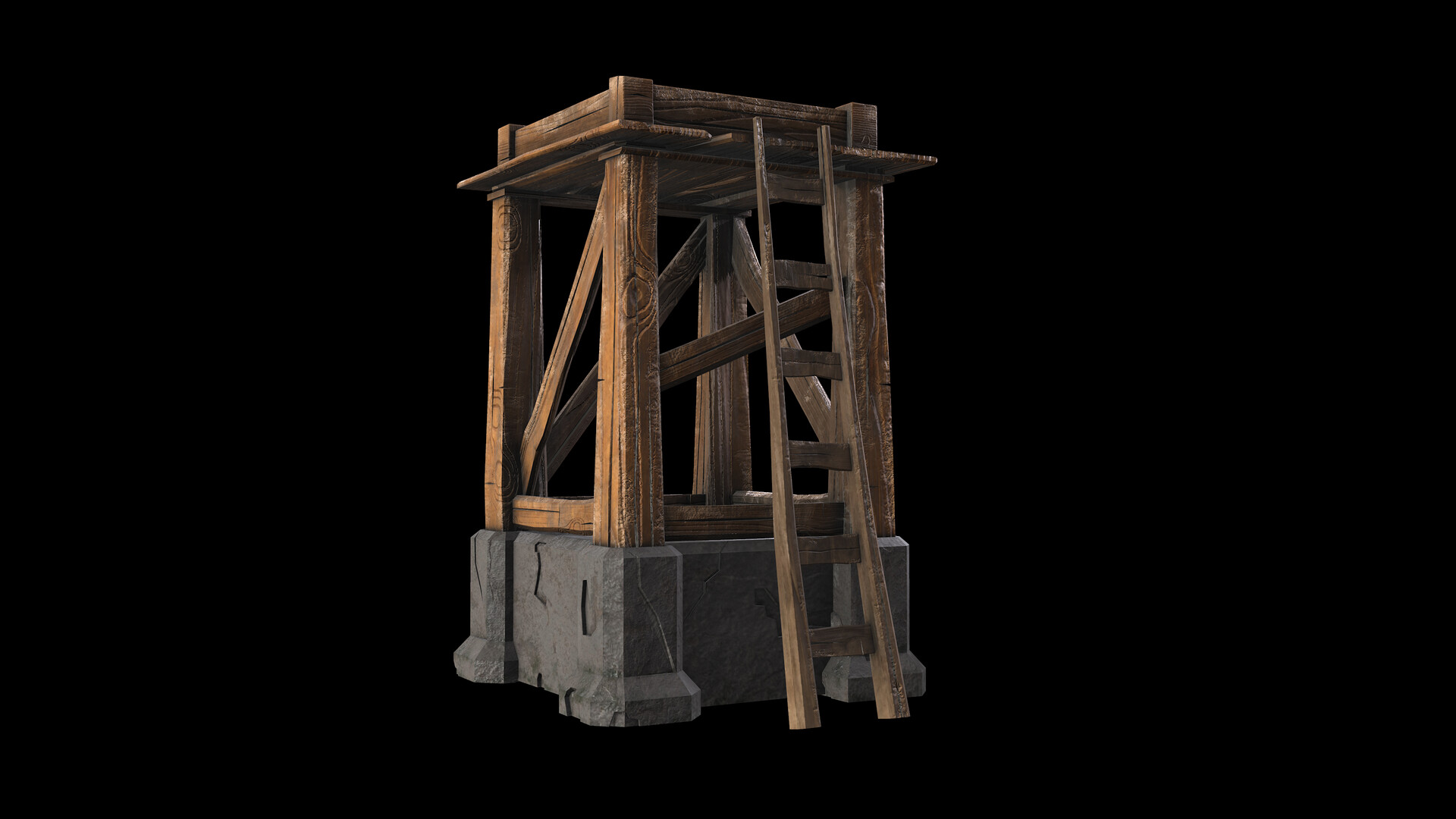 ArtStation - Low-Poly Wood Tower