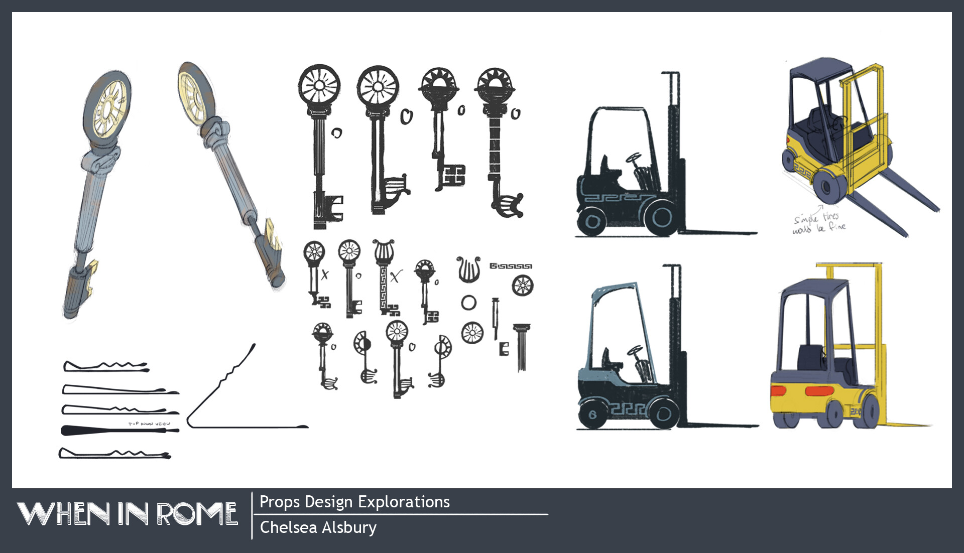 ArtStation - Thesis Film - "When in Rome" - Prop Design Explorations