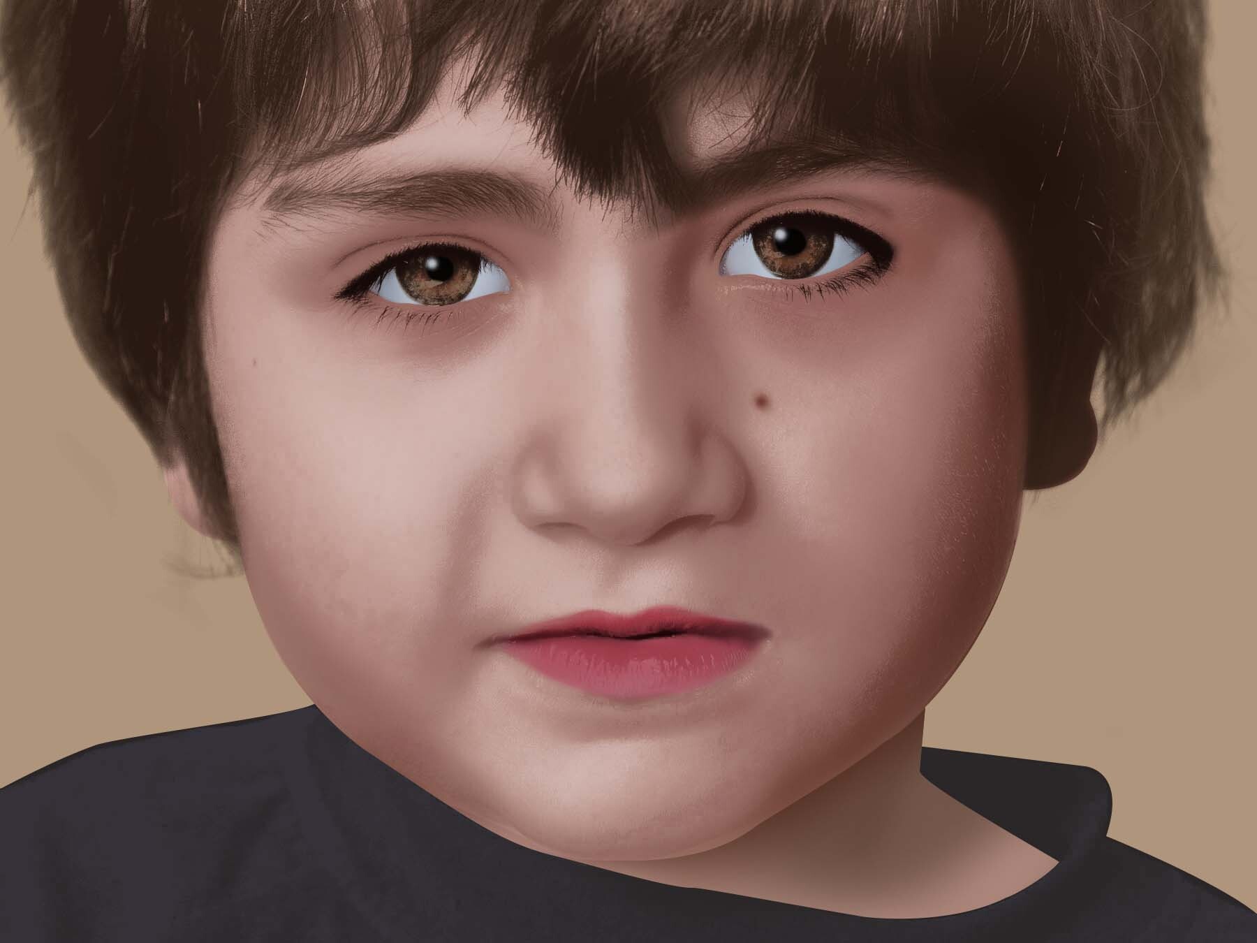 ArtStation - Digital Painting of a Child's face